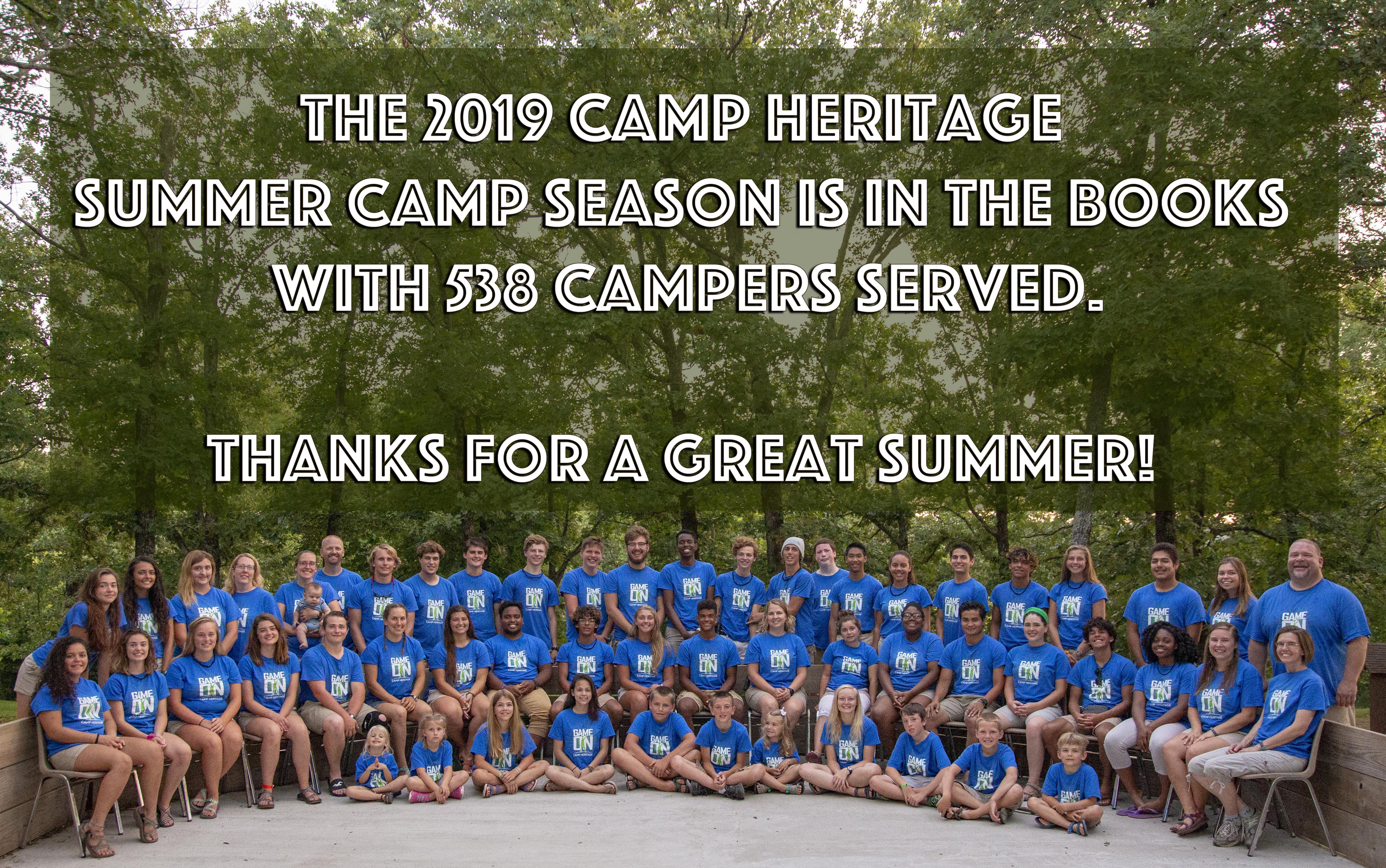 2019 Staff Photo Camp Over – Camp Heritage